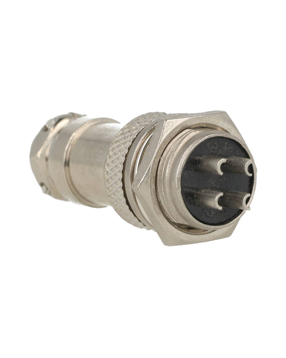 TP-GX16-4P — CONECTORES (PAR) GX16 4 PIN MACHO/HEMBRAPARA PANEL Y EXTE ...