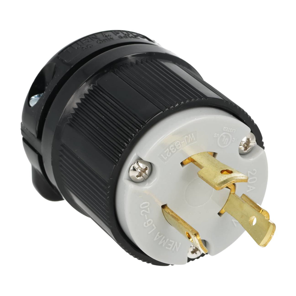 WJ-8321 — CLAVIJA INDUSTRIAL CON SEGURO 20A/250VCA2 POLOS (1 FASE) + T ...